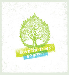 Go green recycle reduce reuse eco poster concept Vector Image