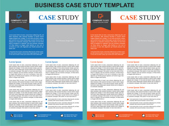 Case study template for business Royalty Free Vector Image
