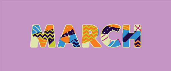 March Word Vector Images (over 2,600)