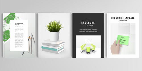 Realistic layouts a4 format mockup Royalty Free Vector Image