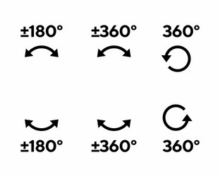 180 degree folding information sign Royalty Free Vector