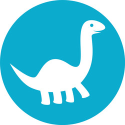 Brontosaurus logo template icon Royalty Free Vector Image
