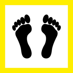 Flat stand here icon Royalty Free Vector Image