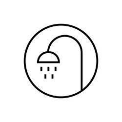 Simple shower icon or shower room sign Royalty Free Vector