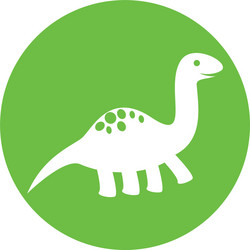 Brontosaurus logo template icon Royalty Free Vector Image