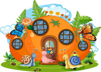 Snails cartoon in two colours Royalty Free Vector Image