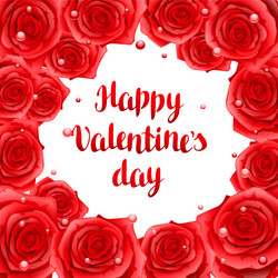 Frame from red roses Royalty Free Vector Image