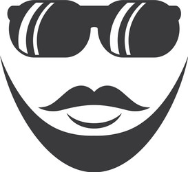 Man face character symbol Royalty Free Vector Image