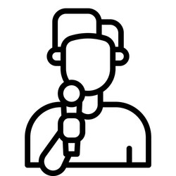 Man singing icon birthday party related Royalty Free Vector