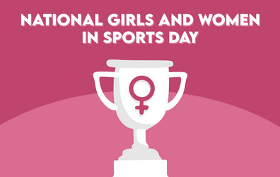 National girls and women in sports day Royalty Free Vector