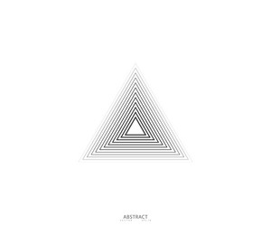 Triangle line pyramid art geometric shape Vector Image
