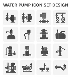 Water pump icon set Royalty Free Vector Image - VectorStock