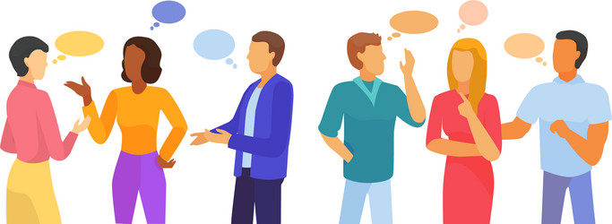 Bubble people bubbling speech communication Vector Image