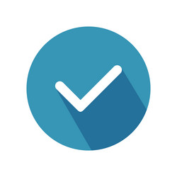 Correct tick mark round symbol icon Royalty Free Vector