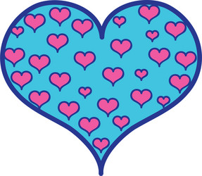 Full color heart love with points design Vector Image