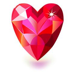 Colored gems heart shape frame Royalty Free Vector Image