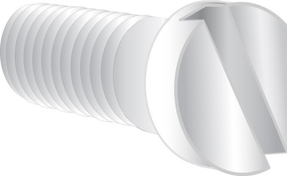 Bolt with nut outline drawing Royalty Free Vector Image