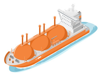 Lng tanker ship gas industry and transportation Vector Image