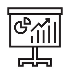 Graph presentation icon Royalty Free Vector Image