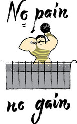 No pain gain Royalty Free Vector Image - VectorStock