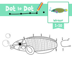 Dot to educational game and coloring book Vector Image