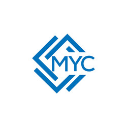 Myc abstract technology logo design on black Vector Image