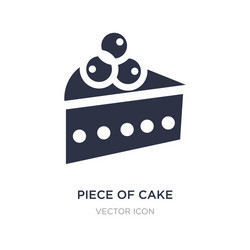 Cut cake piece icon on white background simple Vector Image