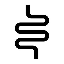 Intestine icon intestines help in the excretion Vector Image