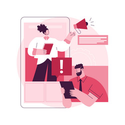 Limit your news intake abstract concept Royalty Free Vector