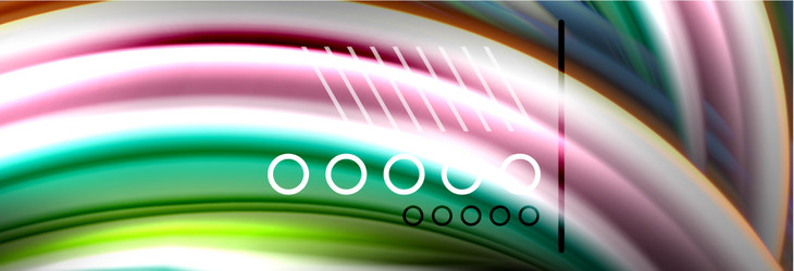 Rainbow color fluid wave lines flow poster wave Vector Image