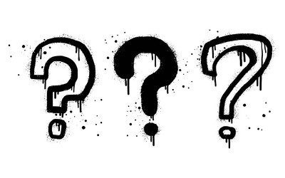 Spray Painted Graffiti Question Marks Royalty Free Vector