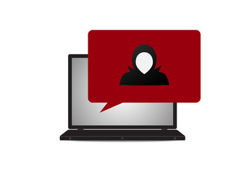 Technology cyber security hacker bubble speech Vector Image