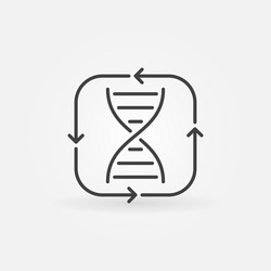 One continuous line drawing of helix dna concept Vector Image
