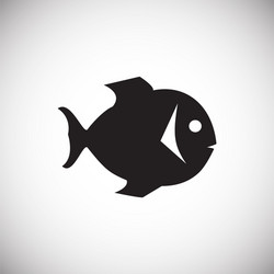 Fish icon on white background for graphic and web Vector Image