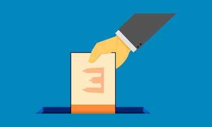 Thailand hand voting put the paper choice Vector Image