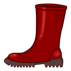 Cartoon red work boots Royalty Free Vector Image