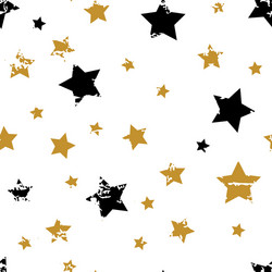 Gold stars pattern Royalty Free Vector Image - VectorStock