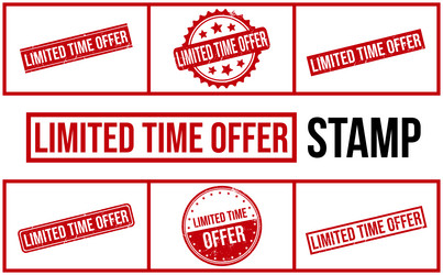 Limited time only rubber stamp seal Royalty Free Vector