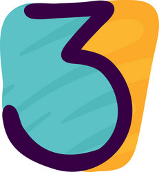 Number 3 Cartoon Vector Images (over 3,800)