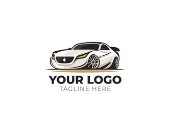 Sleek car automotive logo design Royalty Free Vector Image