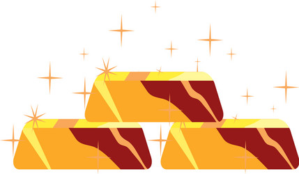 Stacked gold bars Royalty Free Vector Image - VectorStock
