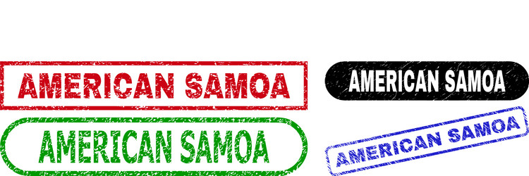 Samoa black rosette seal with grunged style Vector Image