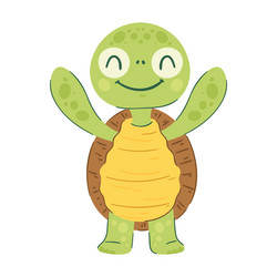 Happy turtle mascot Royalty Free Vector Image - VectorStock