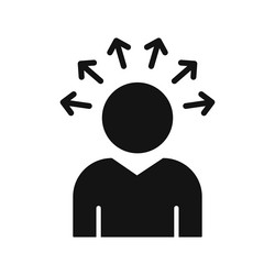 Self awareness icon symbol on white background Vector Image