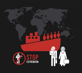 Stop extremism campaign Royalty Free Vector Image