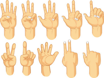 Kids Hands Gesture Numbers Vector Images (over 160)