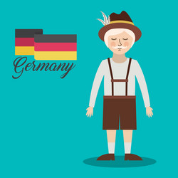 Boy Cartoon Costume Traditional Germany Vector Images (over 130)
