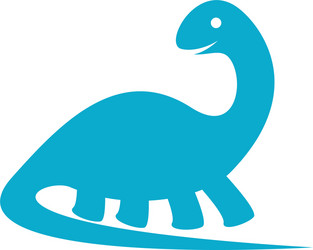 Brontosaurus logo template icon Royalty Free Vector Image