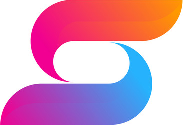 Color letter s logo icon design Royalty Free Vector Image