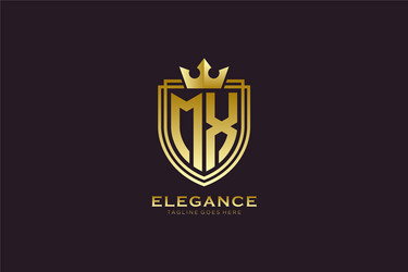 Initial mx elegant luxury monogram logo or badge Vector Image